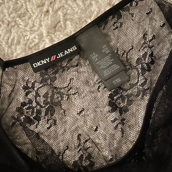 Dkny | Tops | Dkny Jeans Black Lace Top Xs | Poshmark